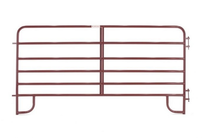 Rounded Corner Heavy Duty Corral Panel 10FT x 62 in Tall 6 Rails