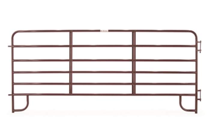 12 Ft. 6-Bar Red Tube Corral Panel 19 Gauge 2 "Z" Braces